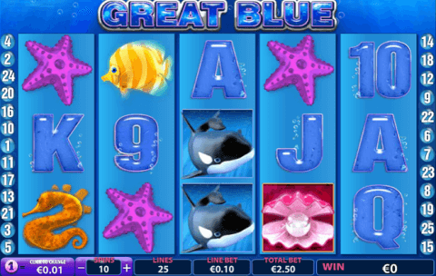 Great Blue Slot – Stacked Wild symbols and Scatters